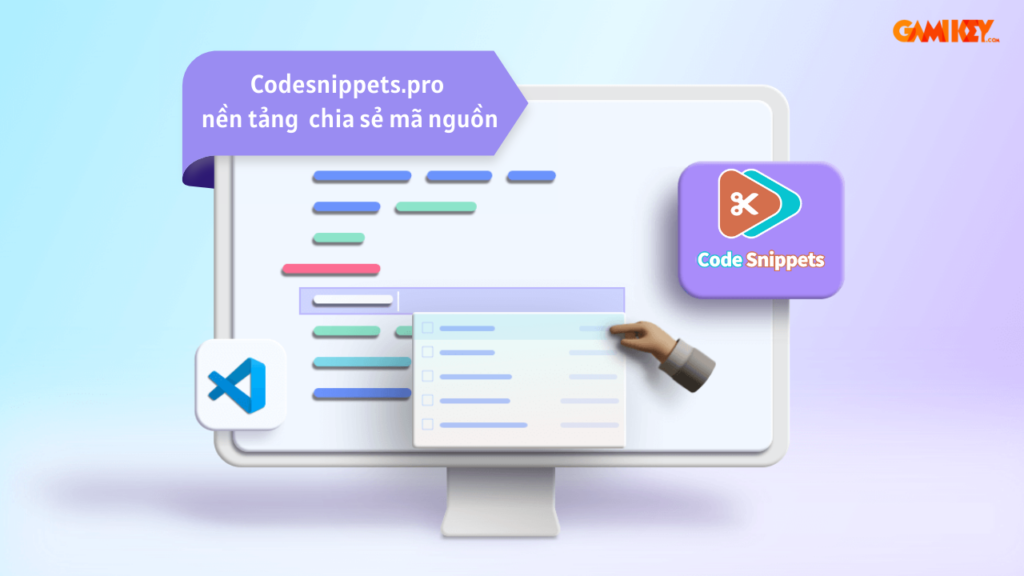 Tài khoản Codesnippets nền tảng cung cấp mã nguồn cho Lập Trình Viên - Gamikey