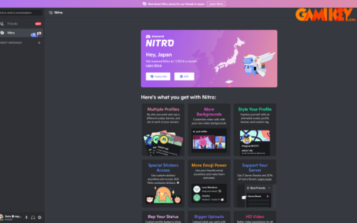 Nâng cấp Discord Nitro Basic 12 tháng