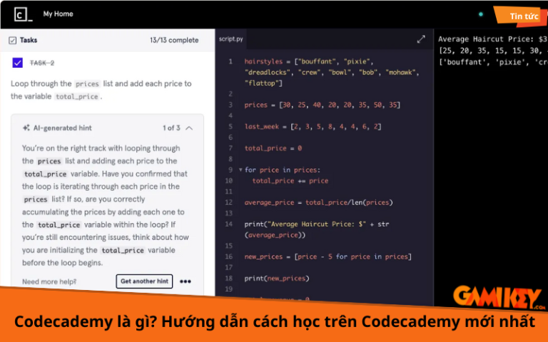 Codecademy là gì? Hướng dẫn cách học trên Codecademy mới nhất - Gamikey