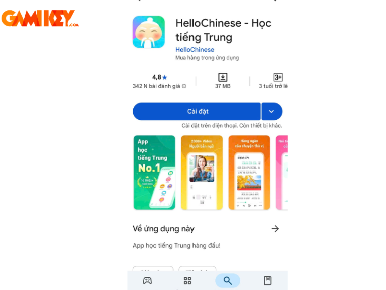Hướng dẫn cách Download HelloChinese cho máy tính - Gamikey